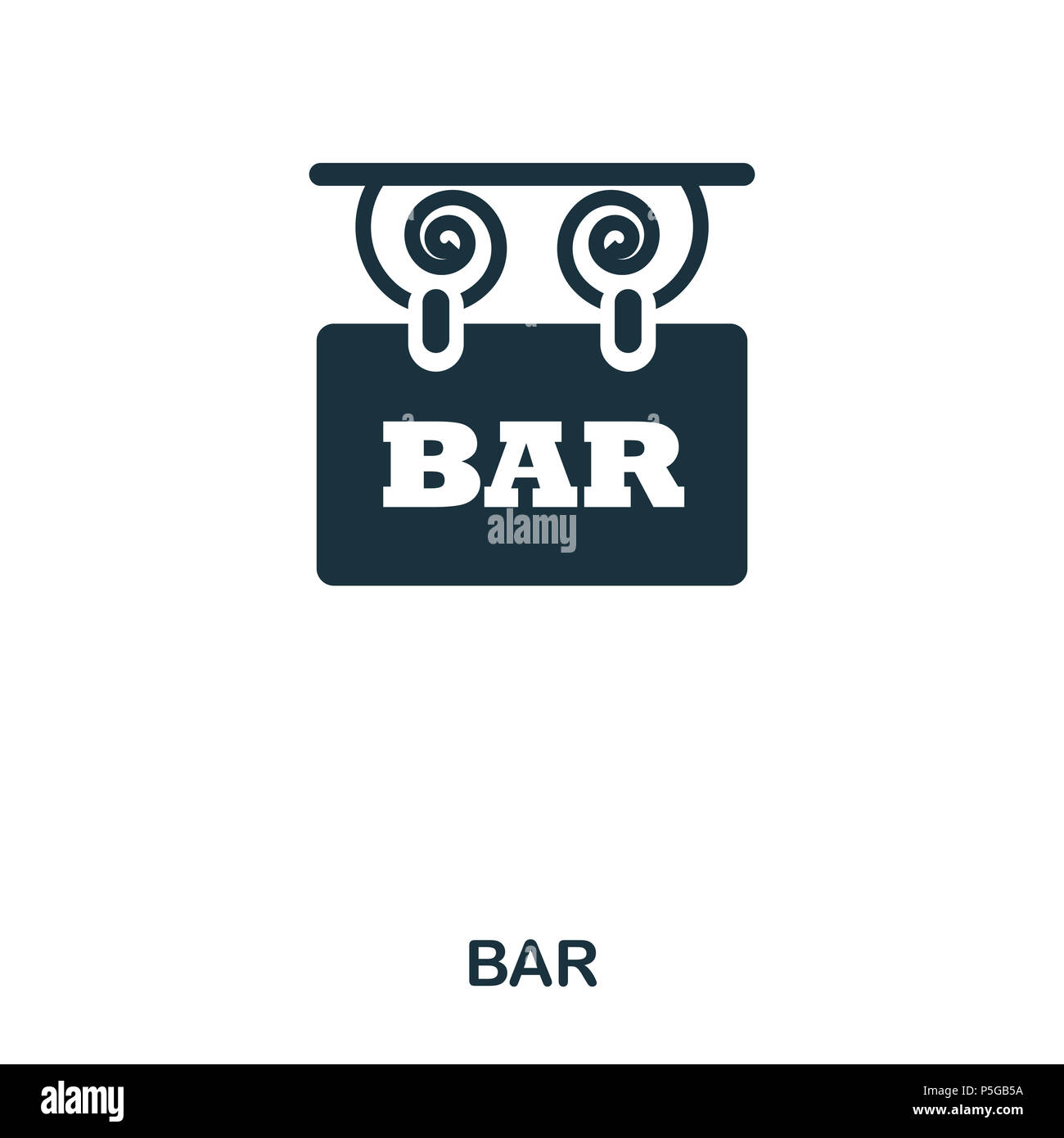 Bar icon. Line style icon design. UI. Illustration of bar icon ...