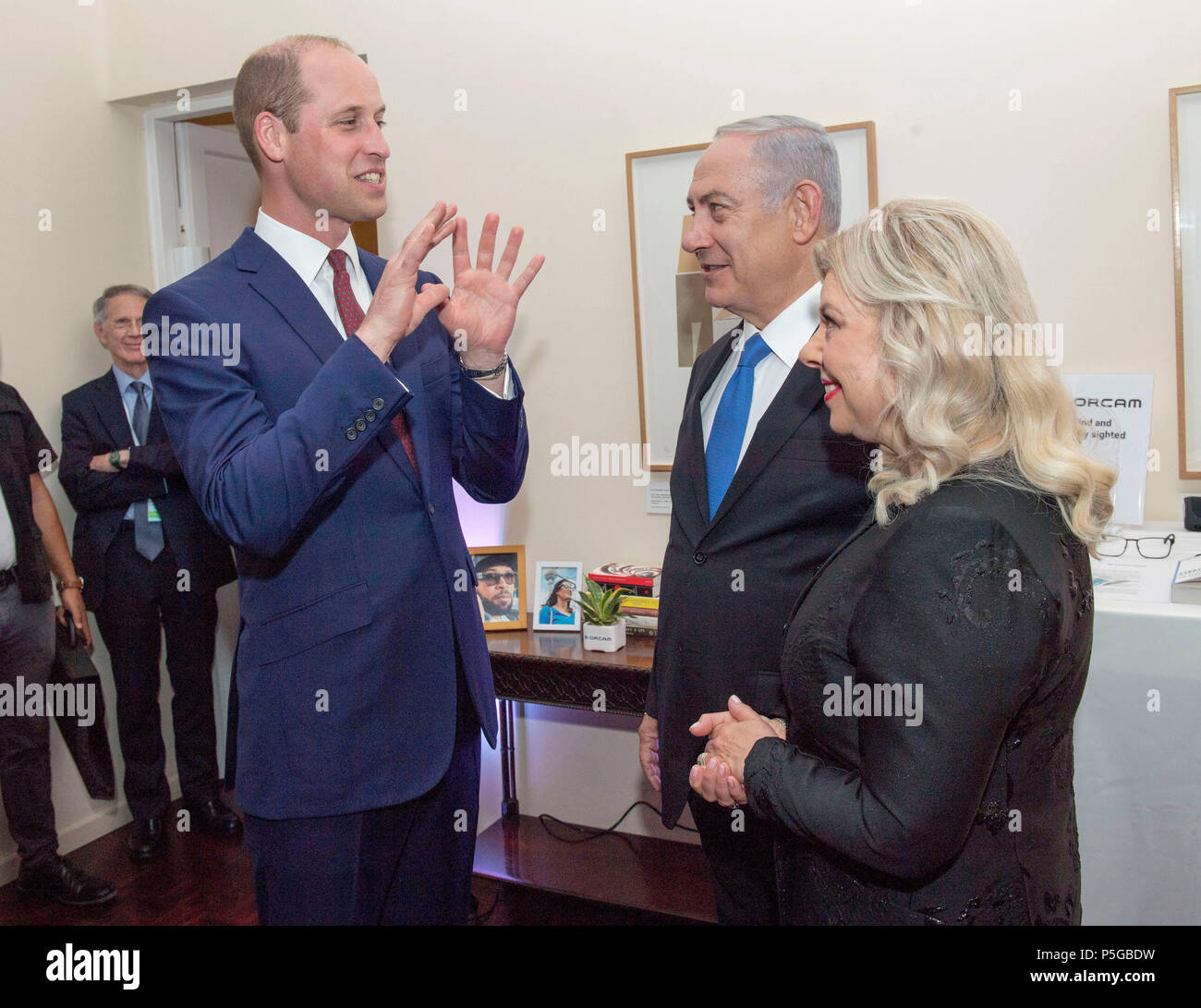 The Duke of Cambridge (left), with Israeli Prime Minister Benjamin ...