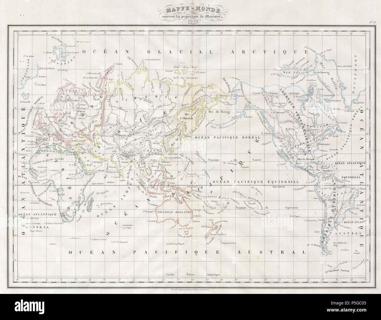 1832 Malte-Brun Map of the World on Mercator Projection - Geographicus ...