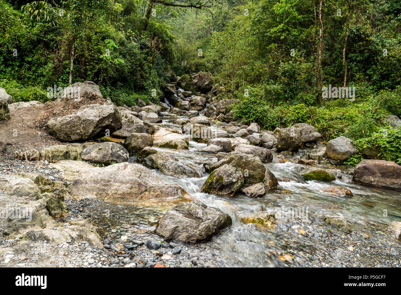 This Kuikhola/Kali Khola waterfalls is on the way to Old Silk Route ...