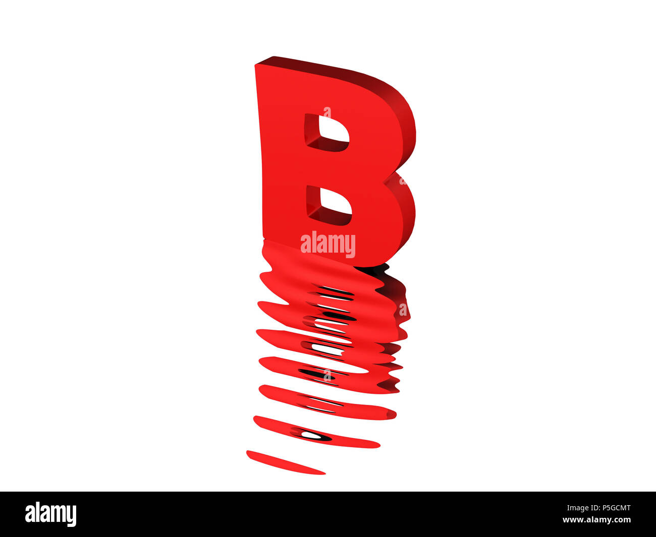 3d render of red typography, isolated on white background and ...