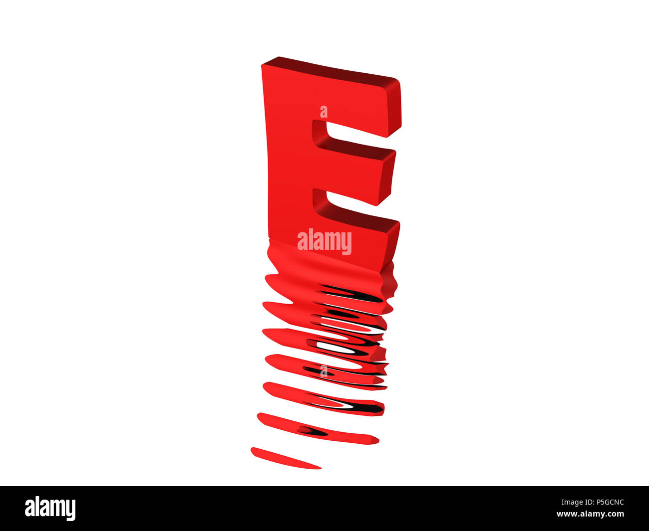 3d render of red typography, isolated on white background and ...