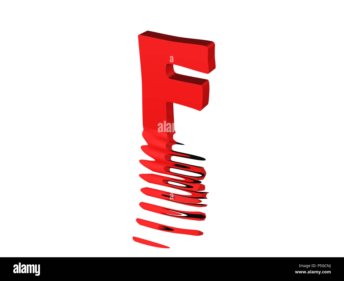 3d render of red typography, isolated on white background and ...