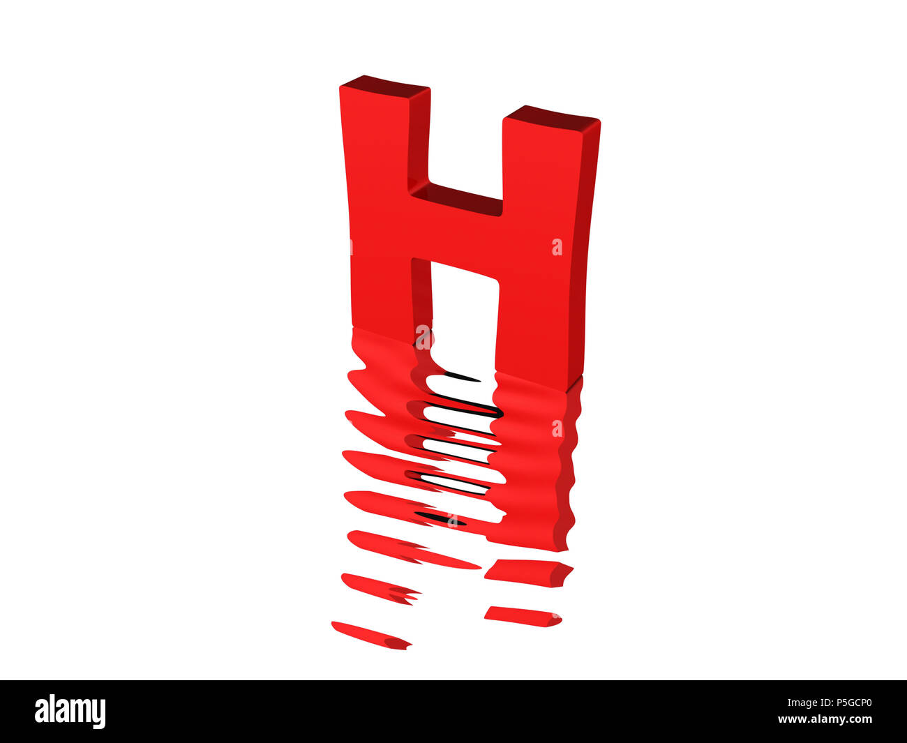 3d render of red typography, isolated on white background and ...