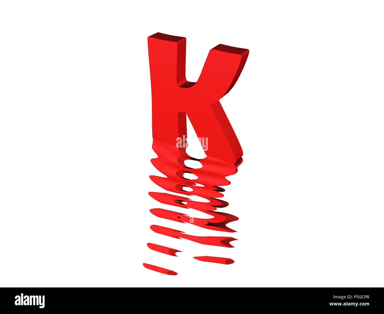 3d render of red typography, isolated on white background and ...