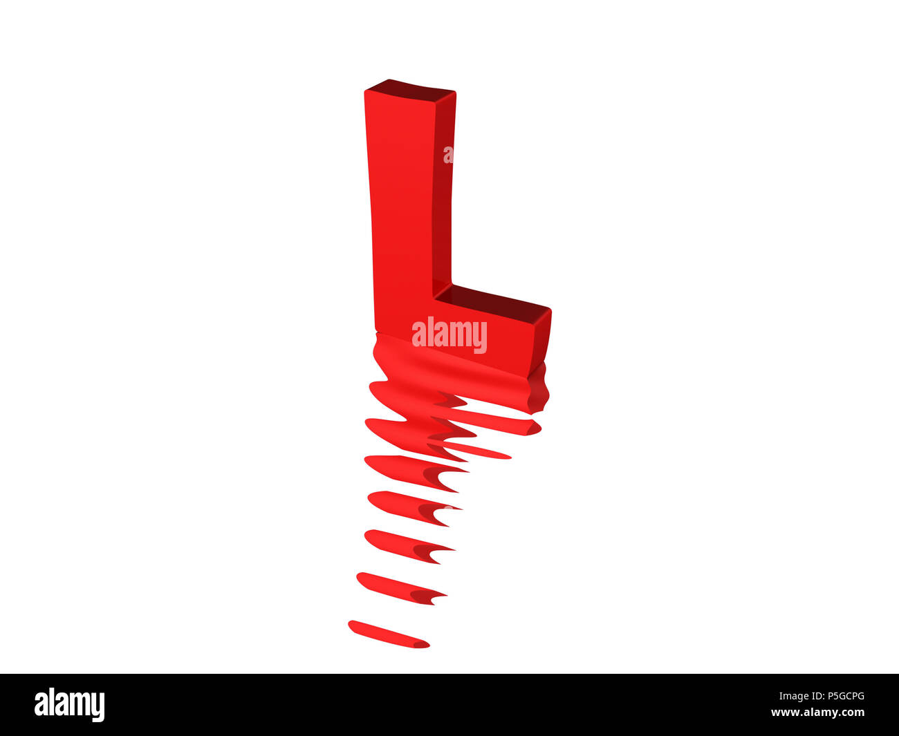3d render of red typography, isolated on white background and ...