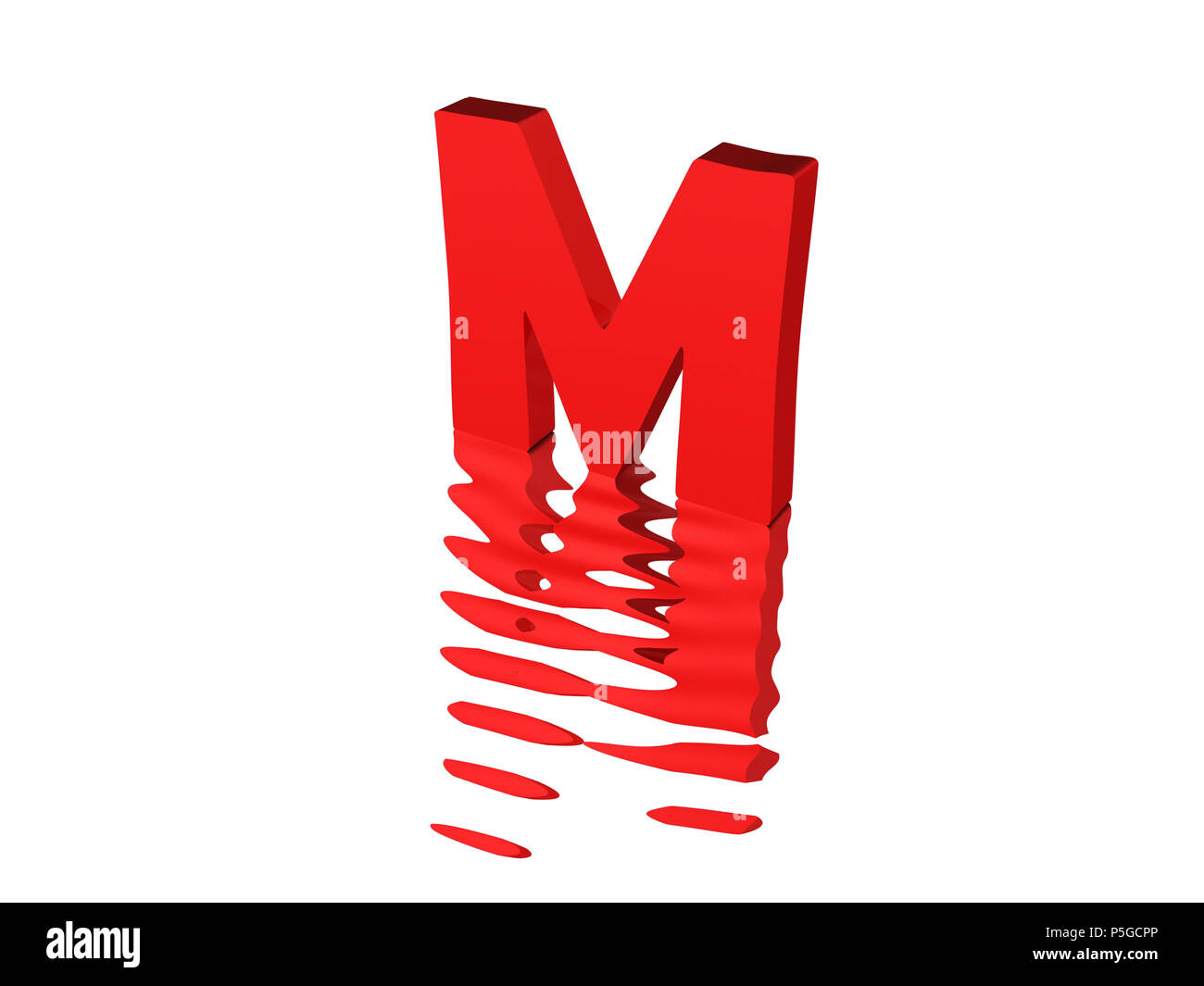 3d render of red typography, isolated on white background and ...