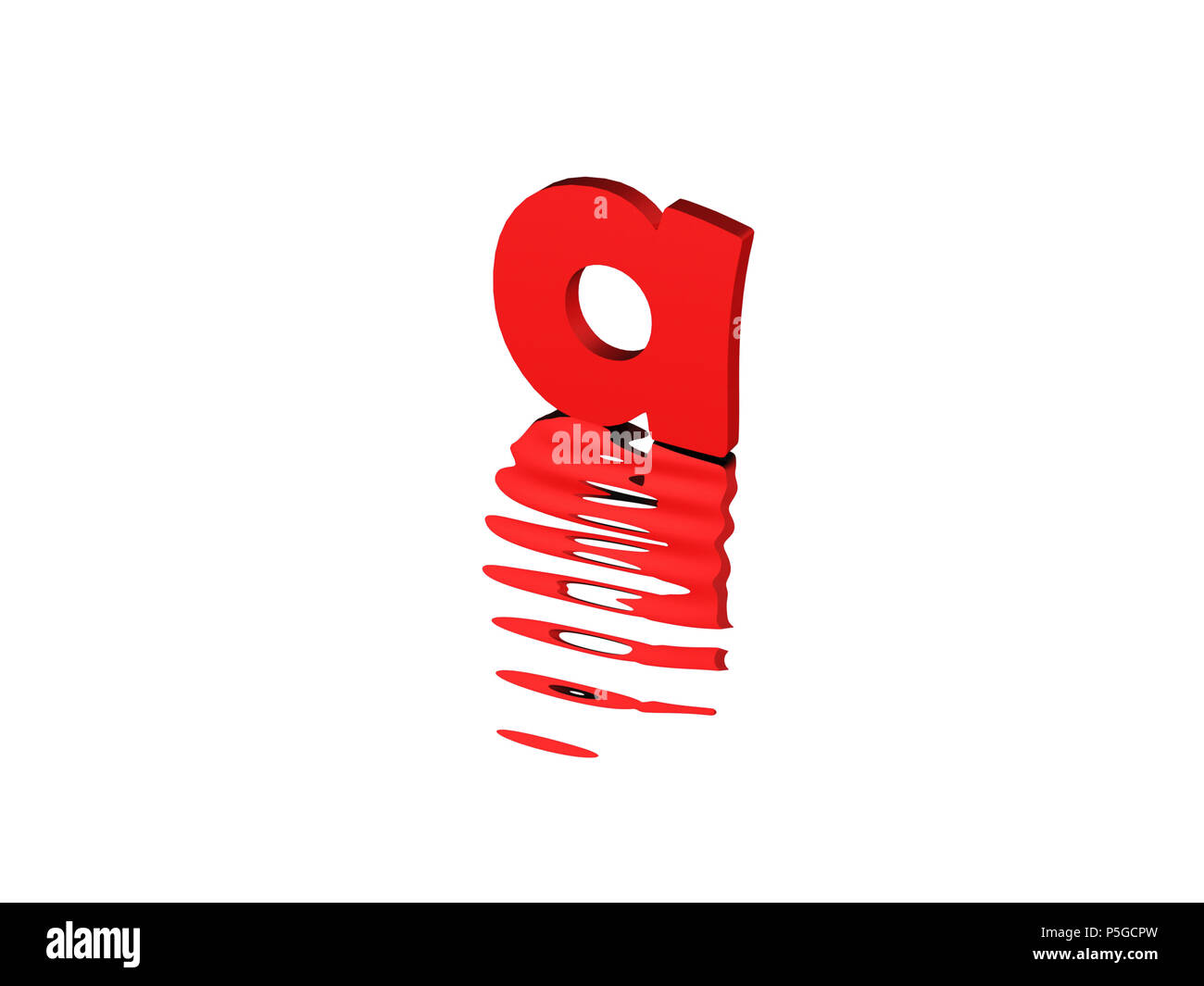 3d render of red typography, isolated on white background and ...