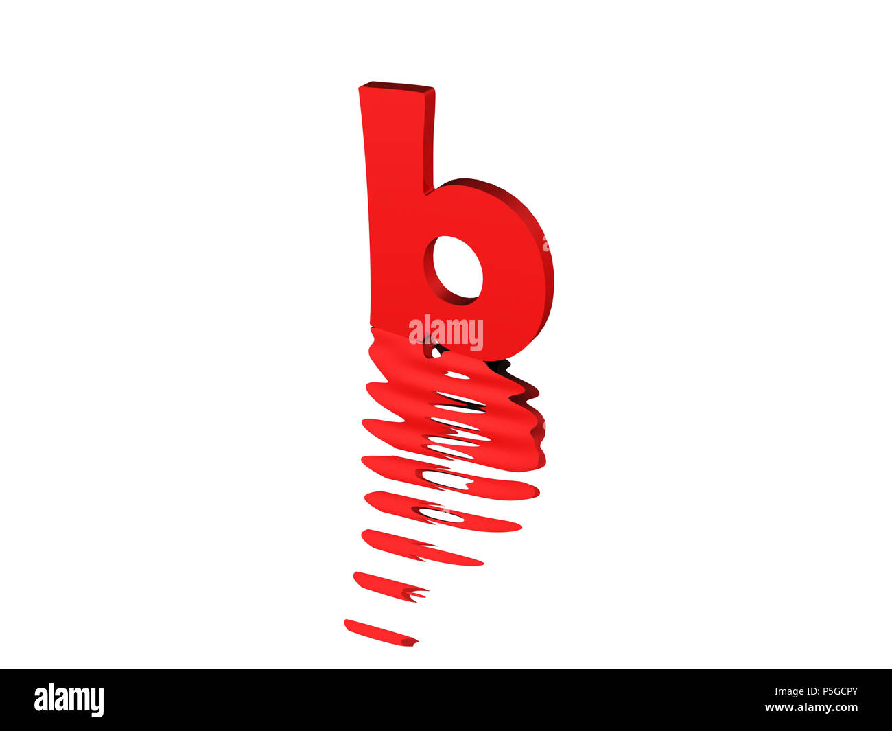3d render of red typography, isolated on white background and ...