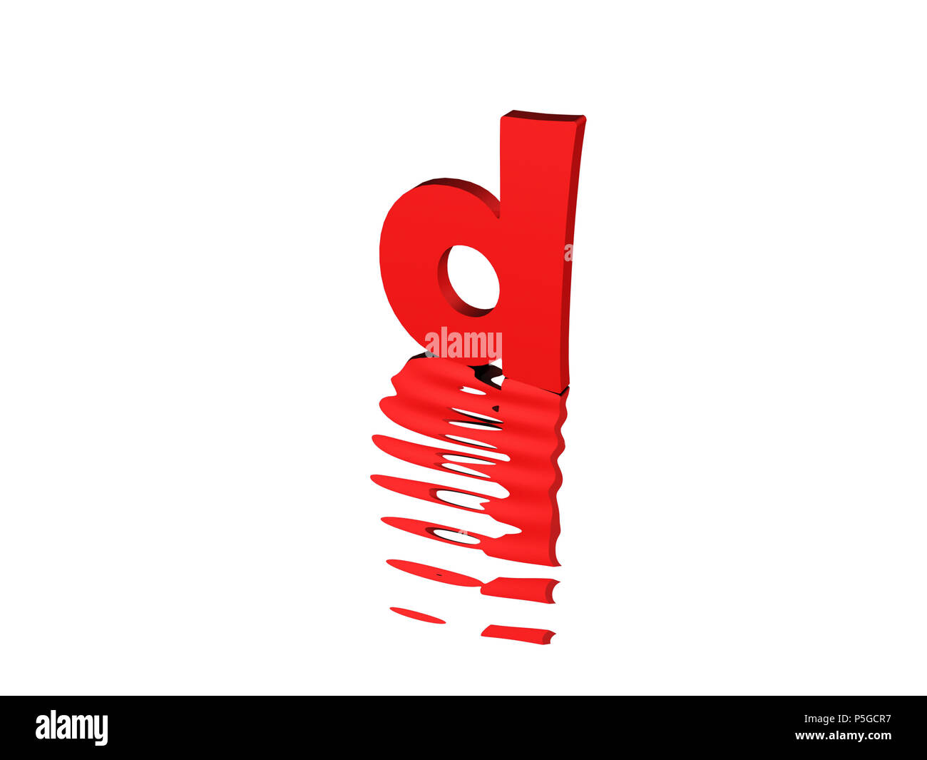 3d render of red typography, isolated on white background and ...
