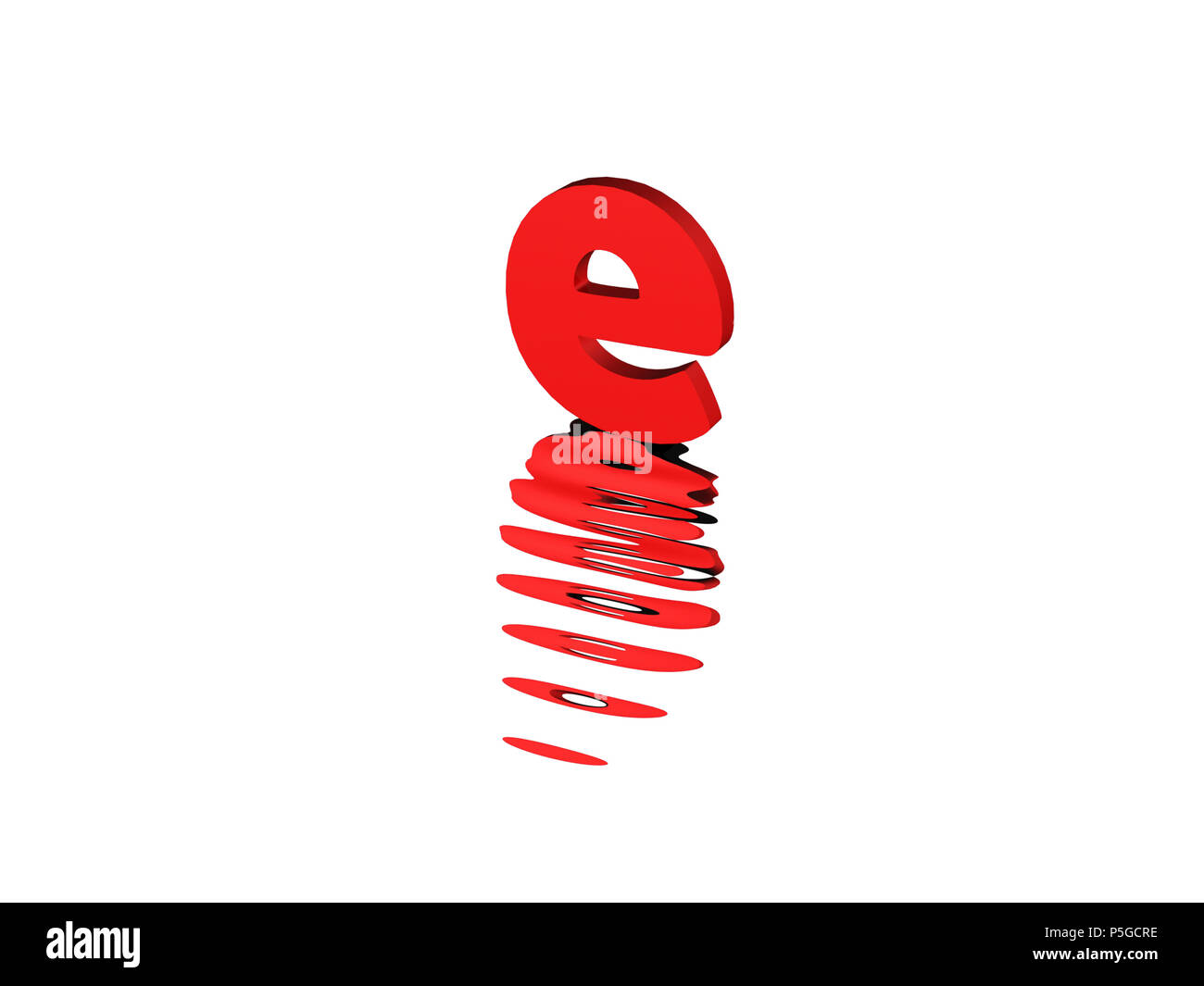 3d render of red typography, isolated on white background and ...