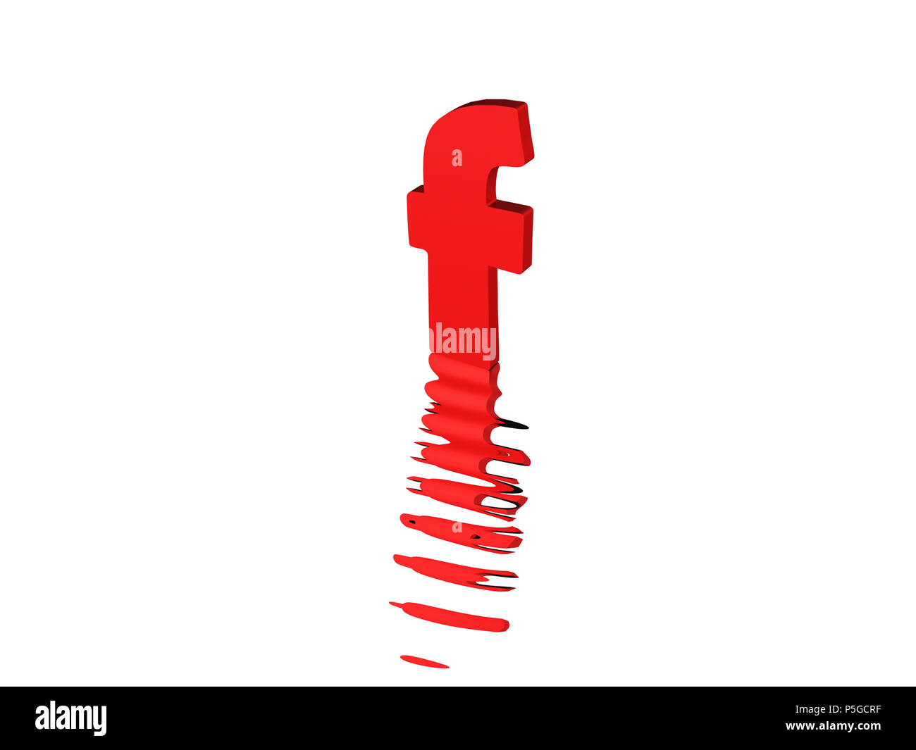 3d render of red typography, isolated on white background and ...