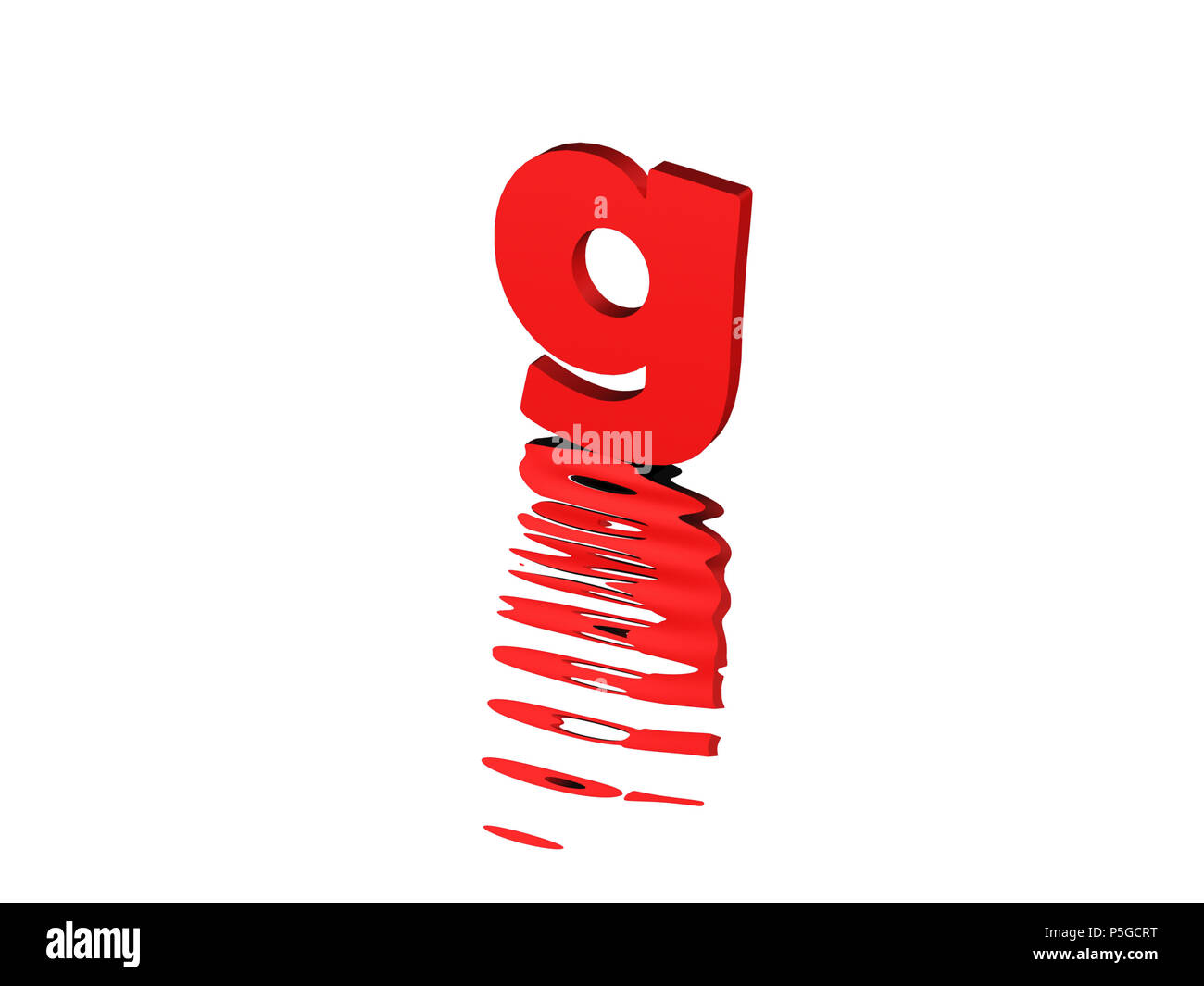 3d render of red typography, isolated on white background and ...