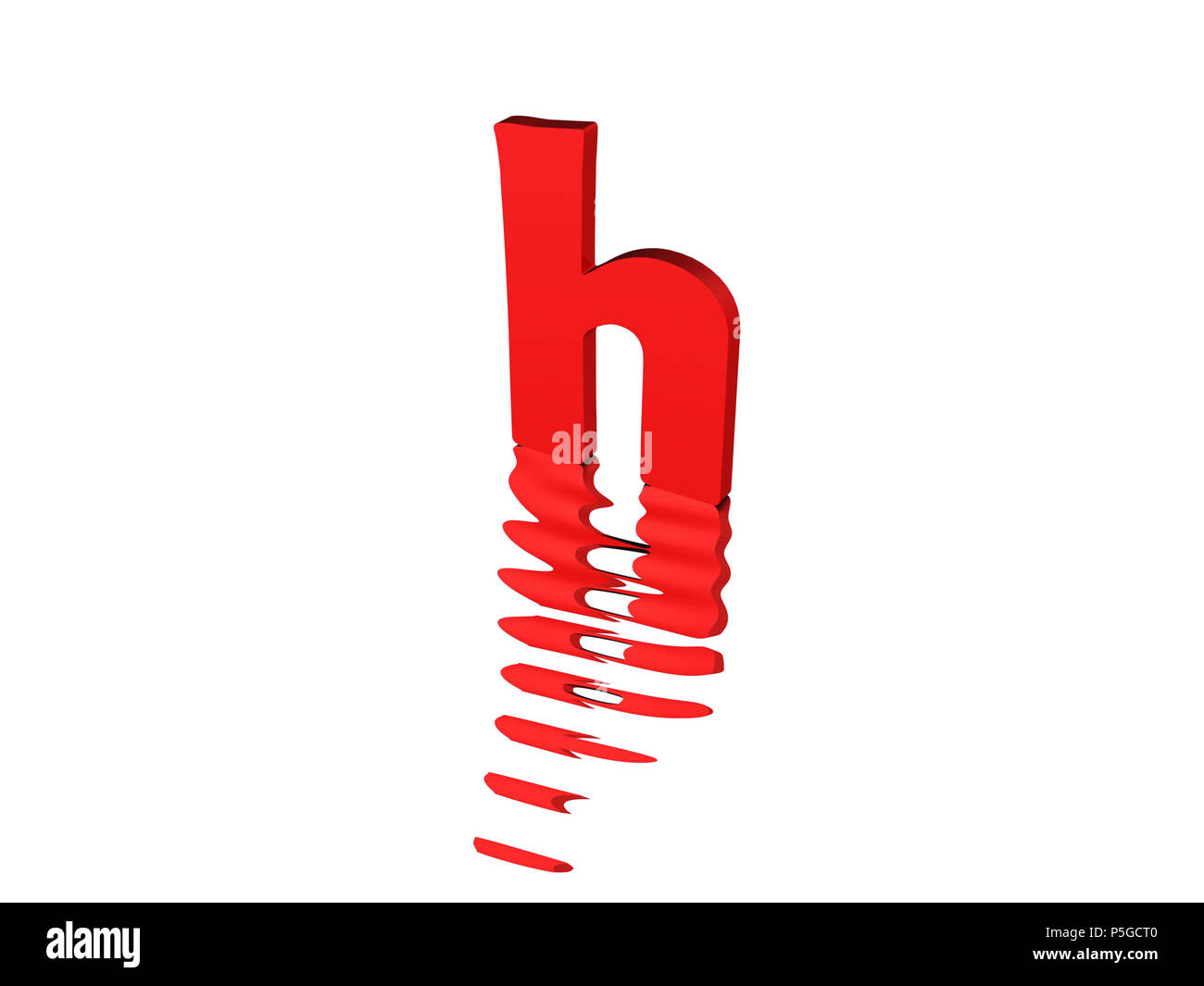 3d render of red typography, isolated on white background and ...