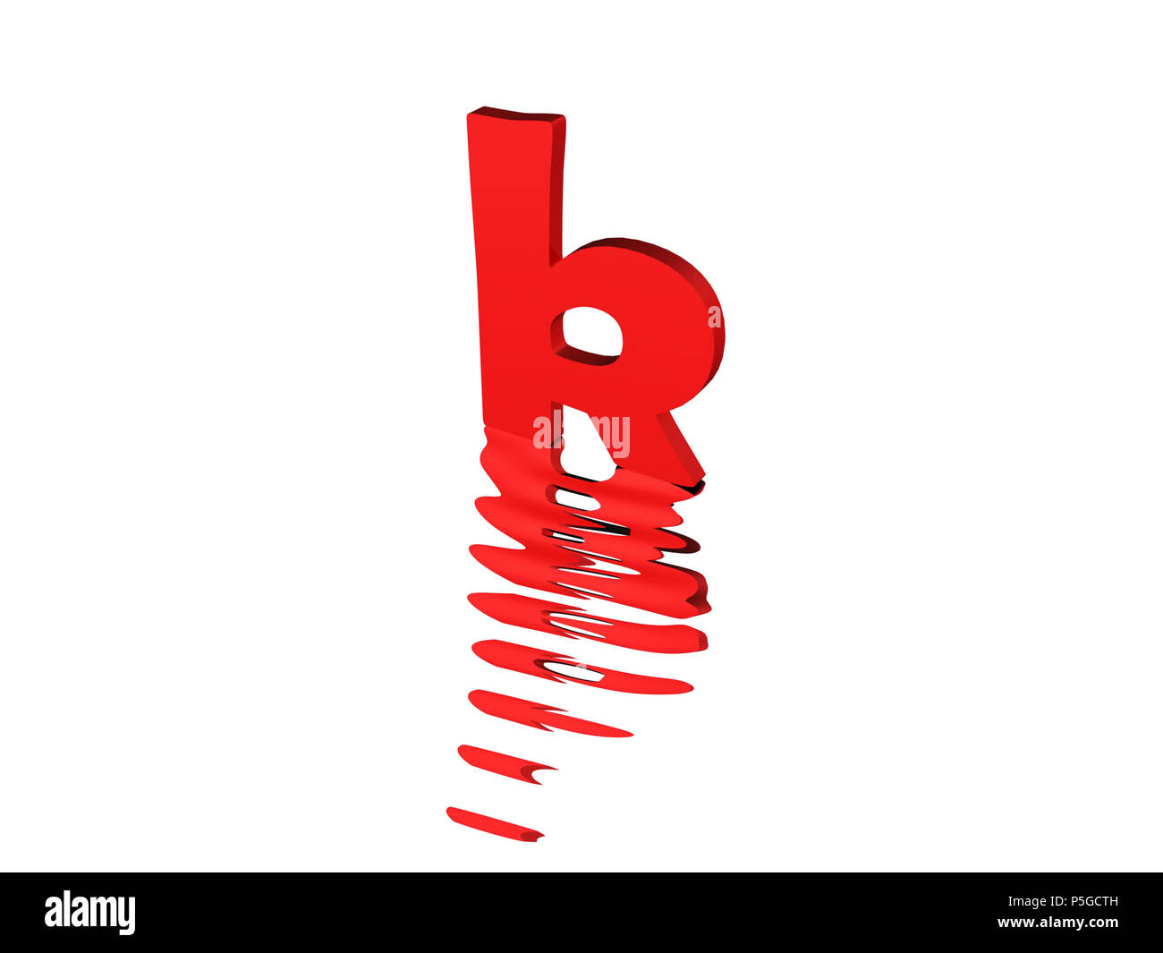 3d render of red typography, isolated on white background and ...