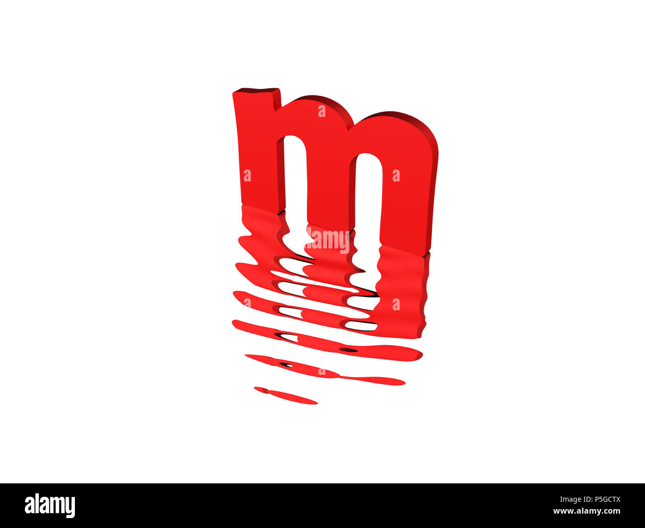 3d render of red typography, isolated on white background and ...