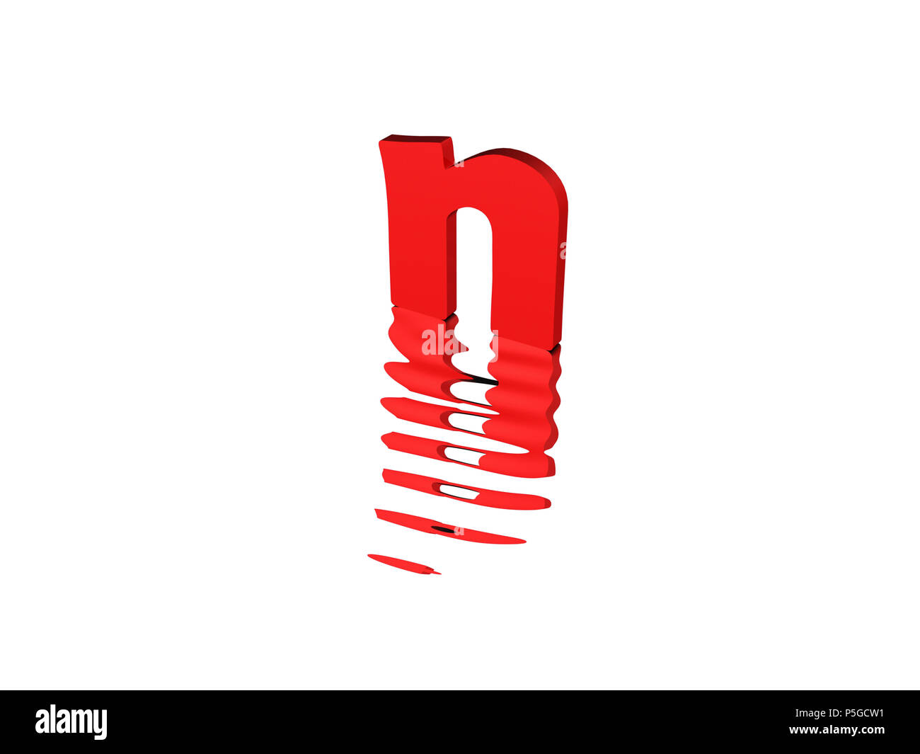 3d render of red typography, isolated on white background and ...