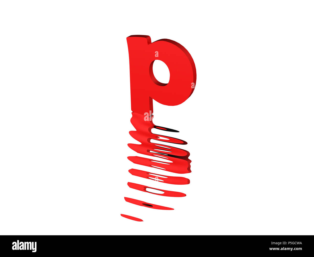 3d render of red typography, isolated on white background and ...