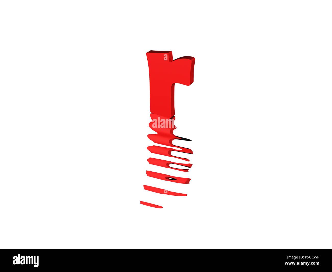 3d render of red typography, isolated on white background and ...