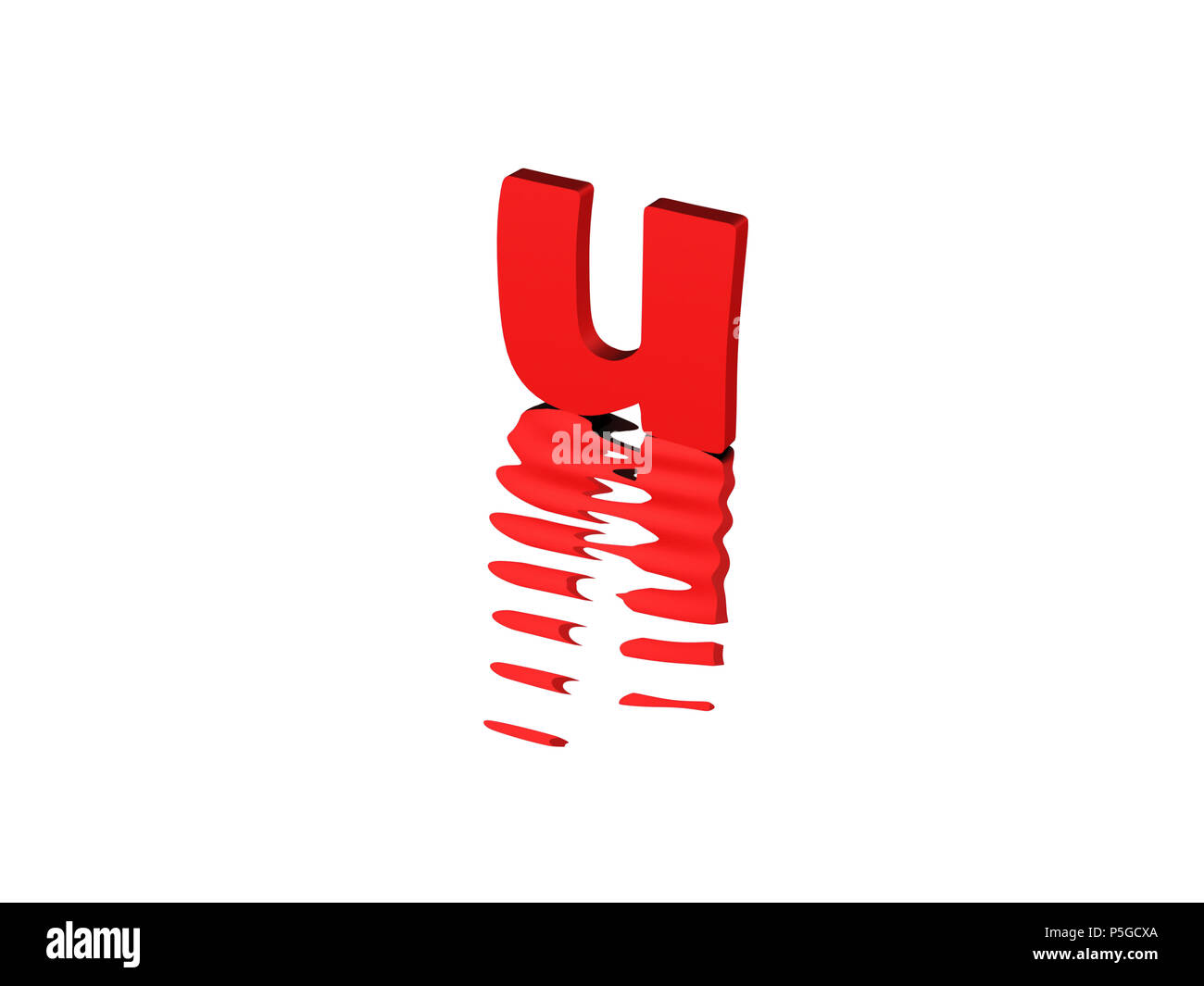3d render of red typography, isolated on white background and ...