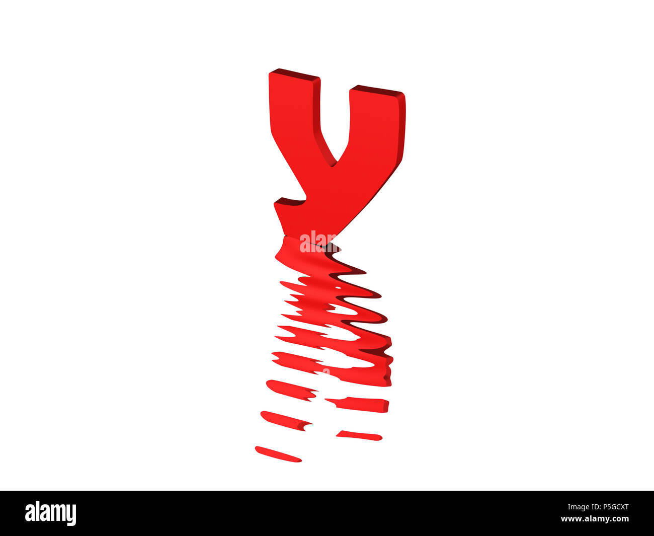 3d render of red typography, isolated on white background and ...