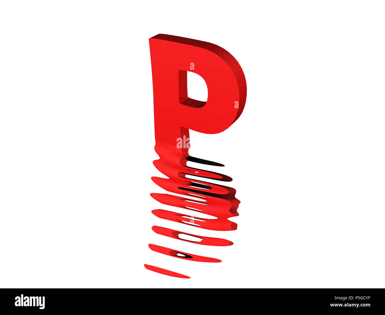 3d render of red typography, isolated on white background and ...