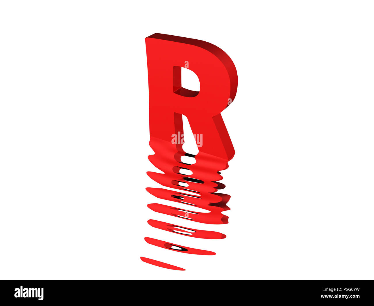 3d render of red typography, isolated on white background and ...