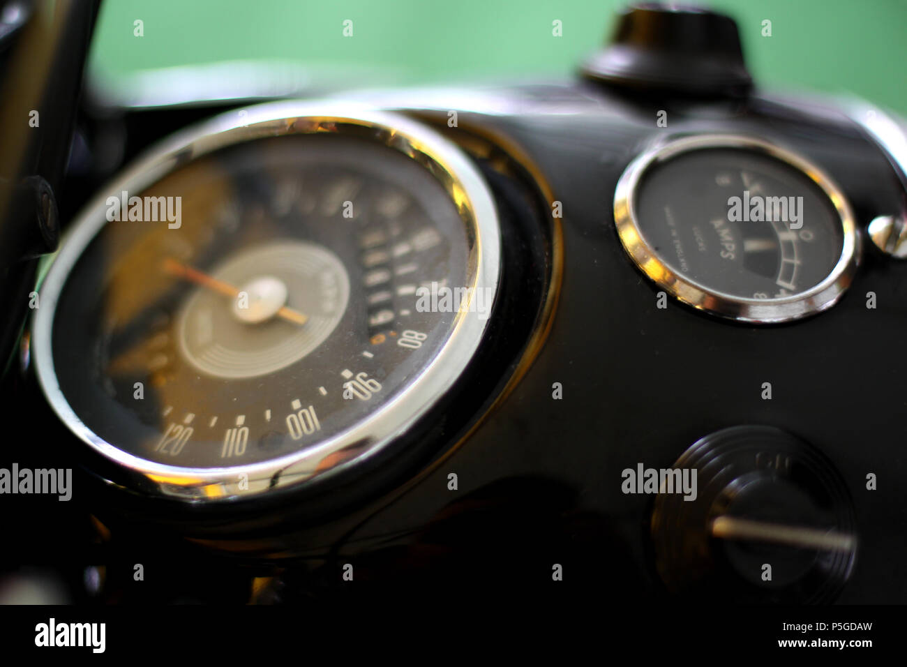 Speedometer on vintage motorcycle hi-res stock photography and images ...