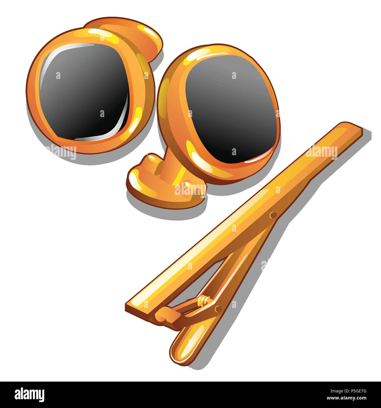 Gold cufflinks Stock Vector Images - Alamy