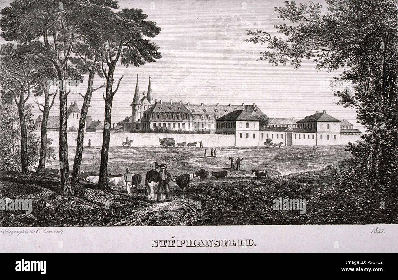243 Brumath asile départemental aliénés Stéphansfeld 1841 Stock Photo ...