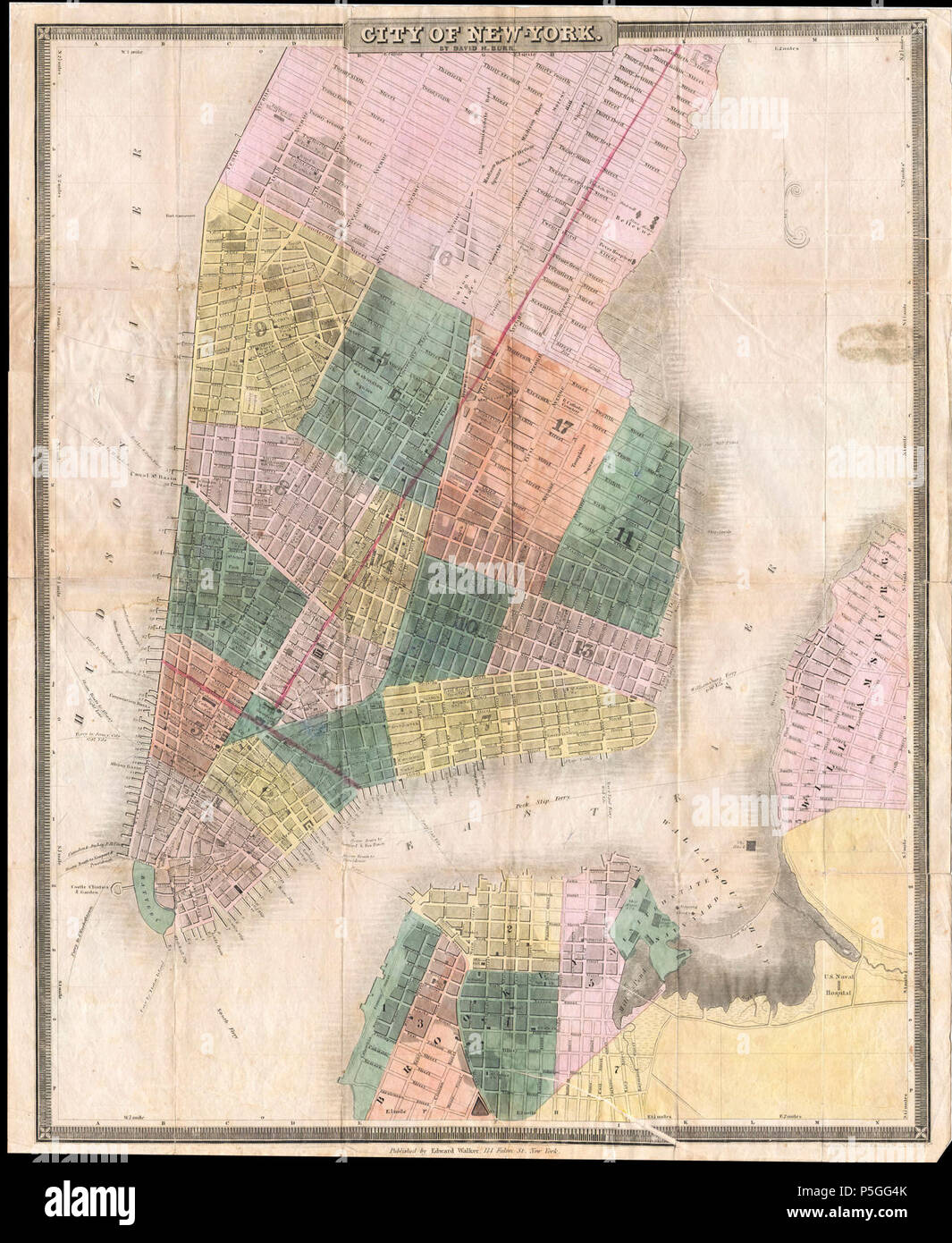 1835 new york map hi-res stock photography and images - Alamy