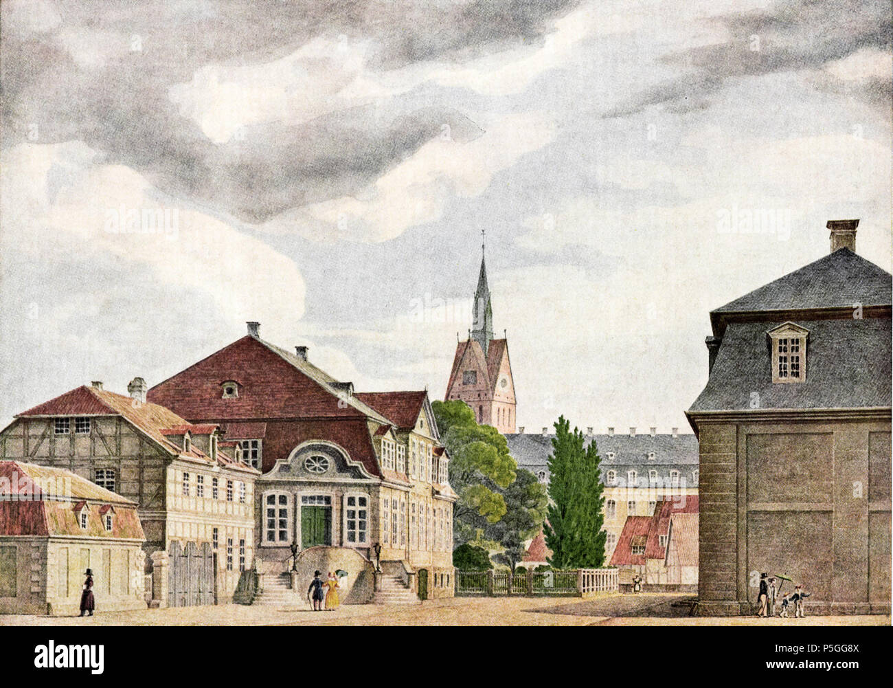 1835 Georg Ludwig Friedrich Laves Aquarell Haus des Obersten von Ilten ...