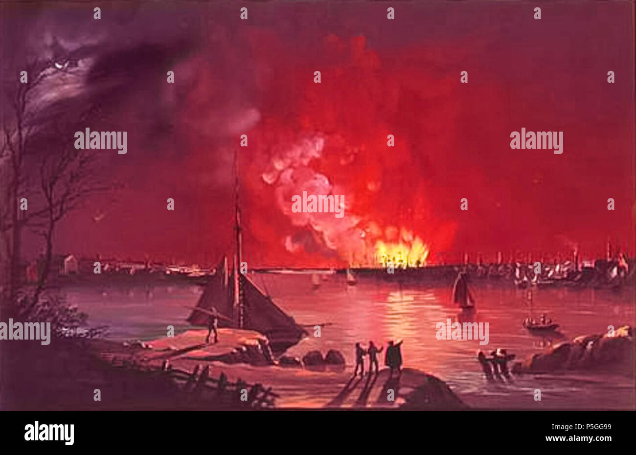 1835 Great Fire of New York Stock Photo - Alamy
