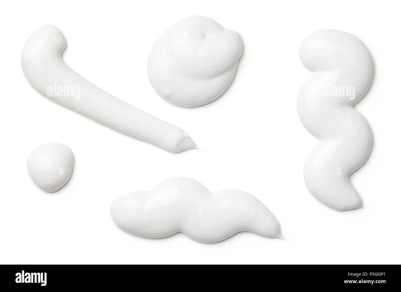 Toothpaste isolated on white background. Top view Stock Photo - Alamy