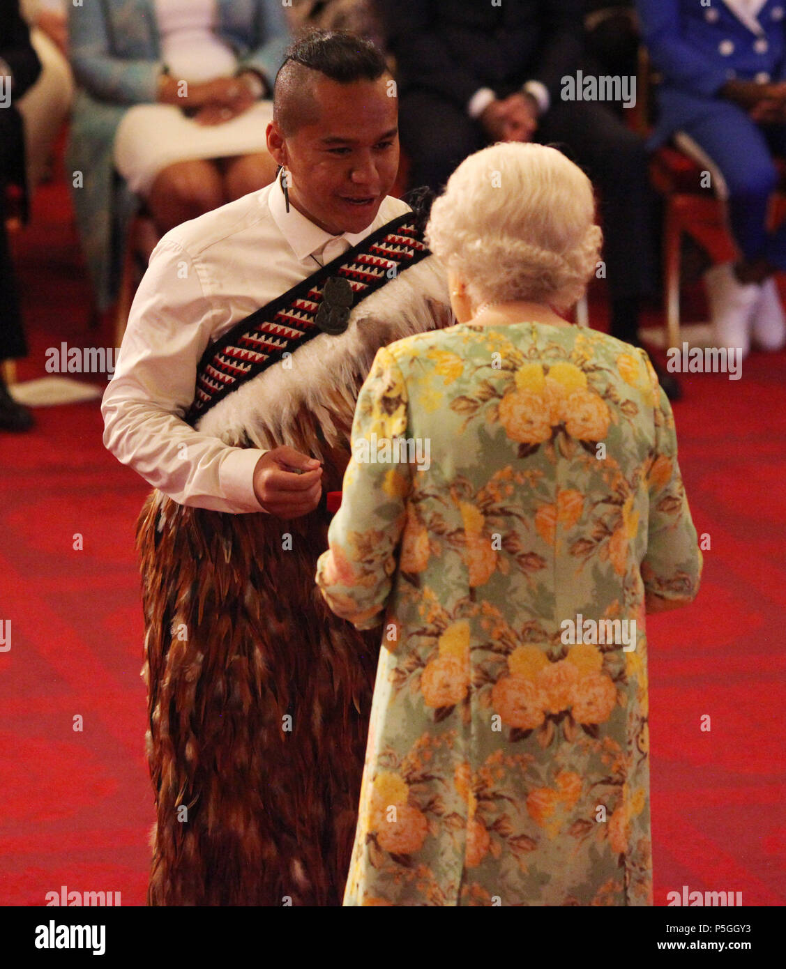 Mr. Ezekiel Raui from New Zealand receives his Young Leaders Award from ...