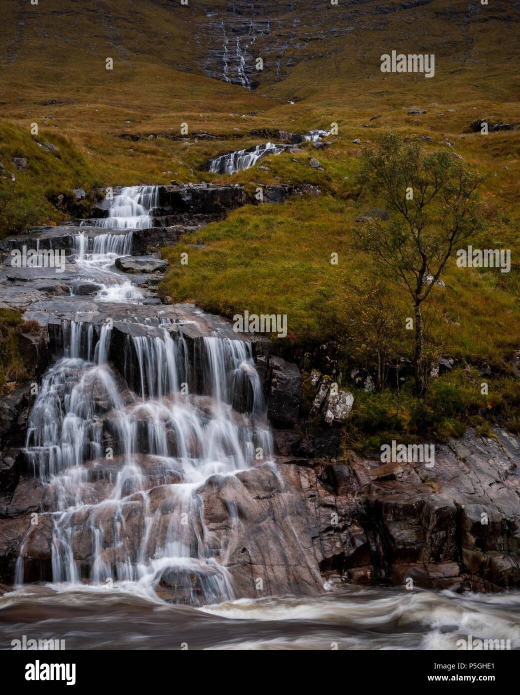 Glen etive waterfall Stock Photo - Alamy