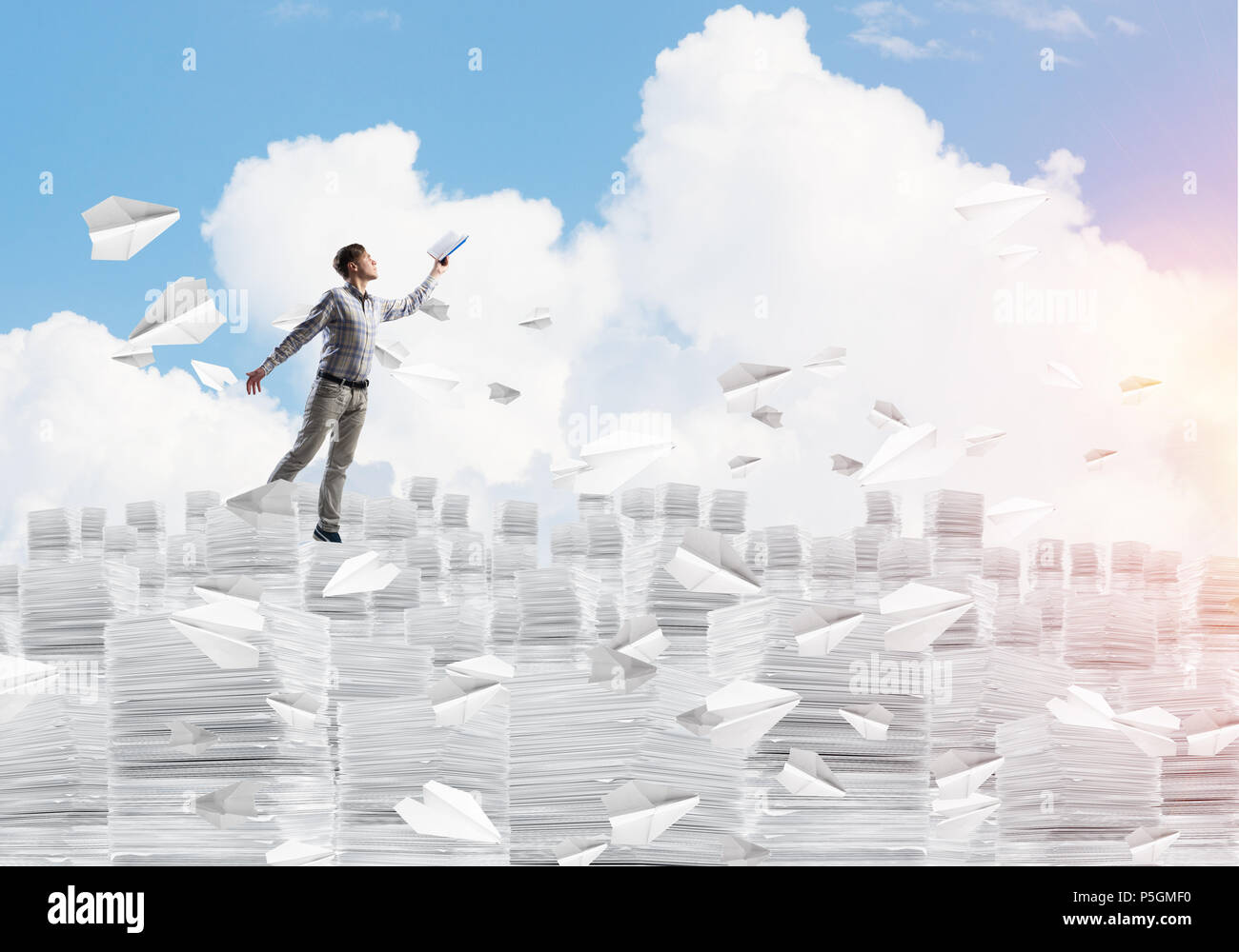 Study hard to become successful businessman Stock Photo - Alamy