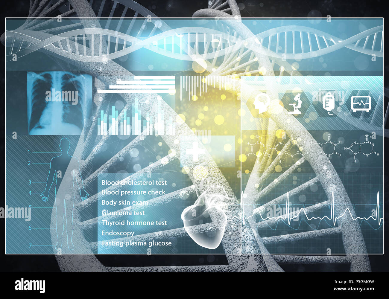 Medicine user interface Stock Photo - Alamy