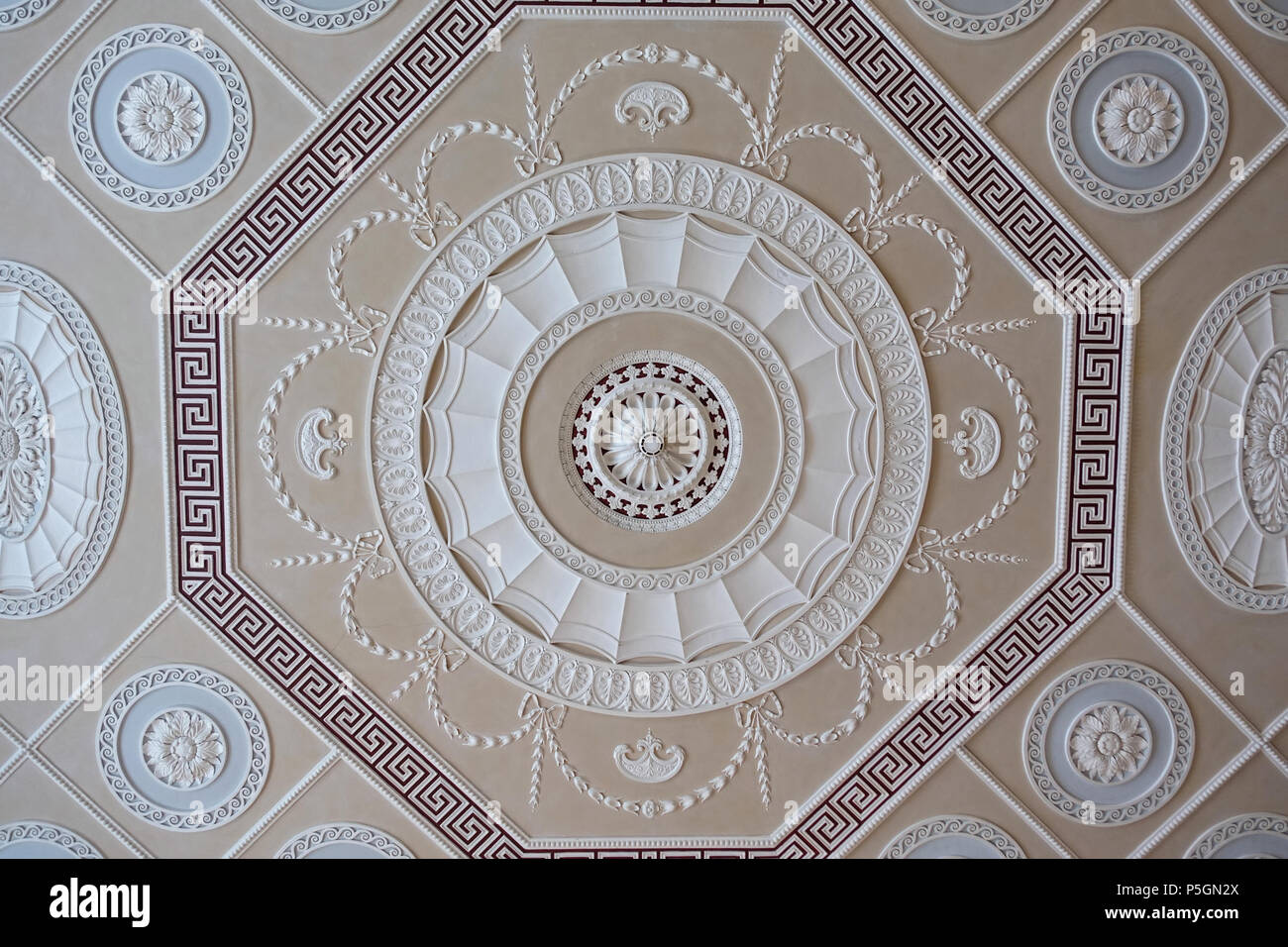 N/A. English: Entrance Hall ceiling - Harewood House - West Yorkshire ...
