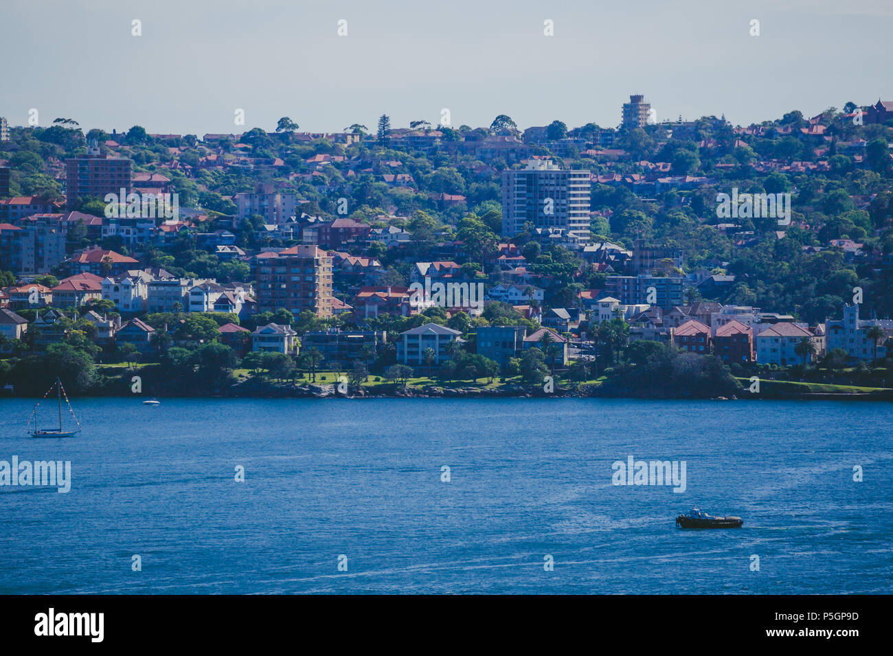 SYDNEY, AUSTRALIA - December 25th, 2014: view of Sydney Harbour, close ...