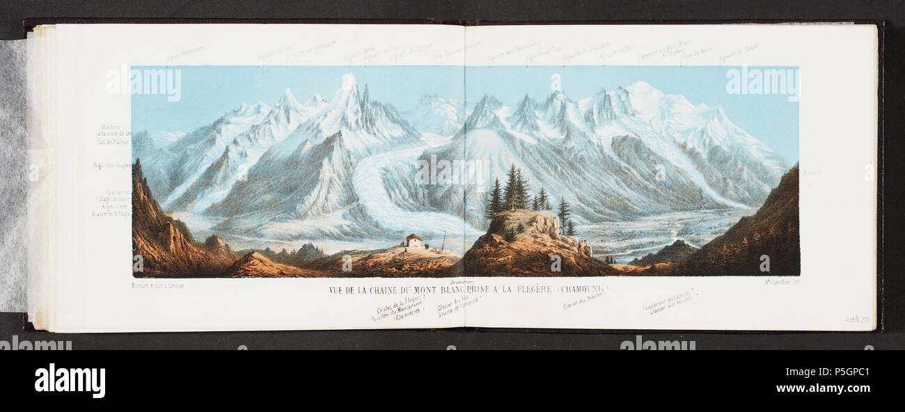 312 CH-NB - Vue de la chaine du Mont-Blanc prise à la Flégère ...