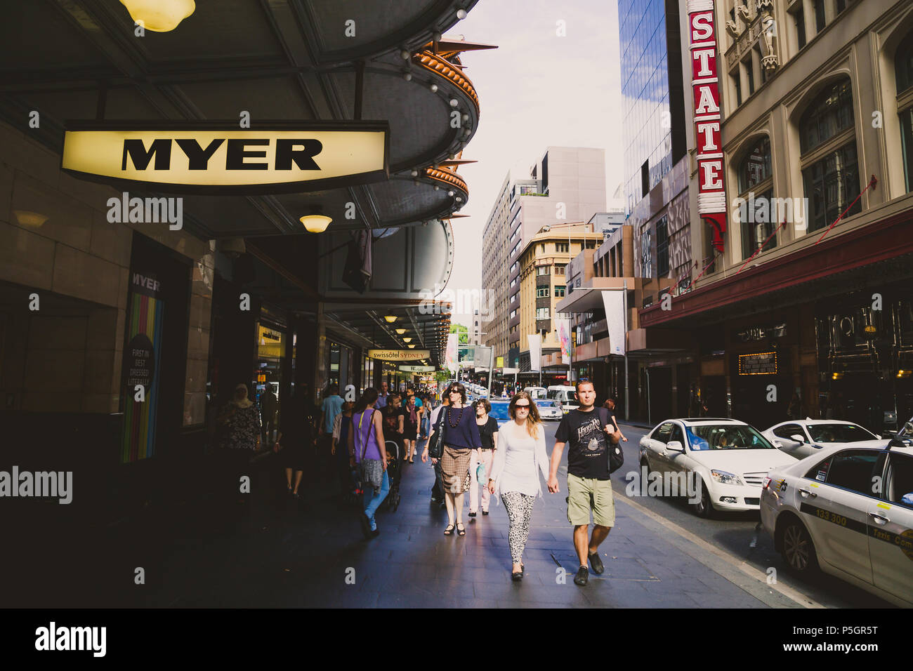 SYDNEY, AUSTRALIA - December 28th, 2014: architecture in the shopping ...