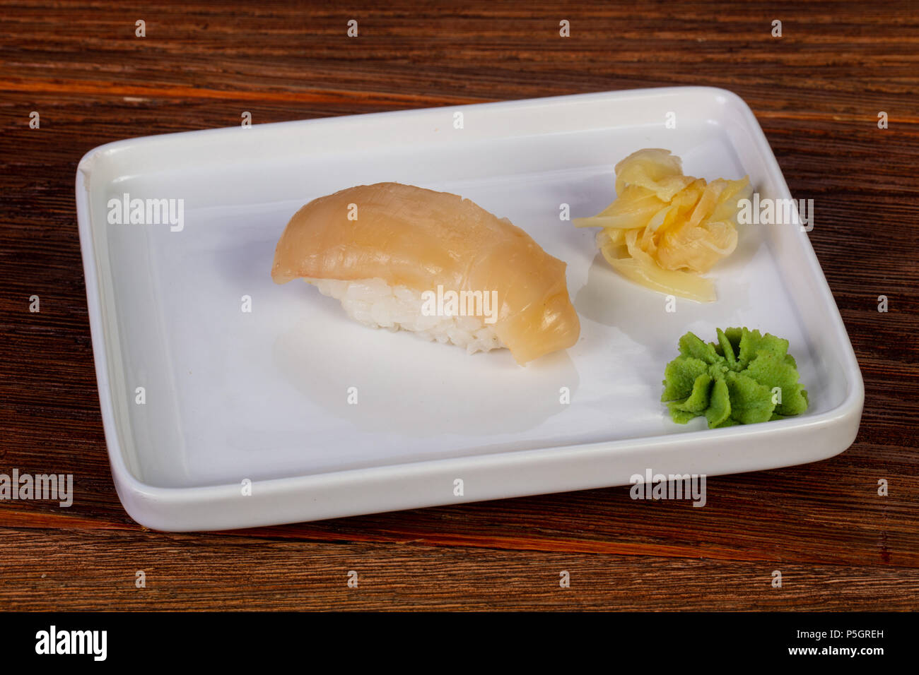 Japanese cold sushi with scallops Stock Photo - Alamy