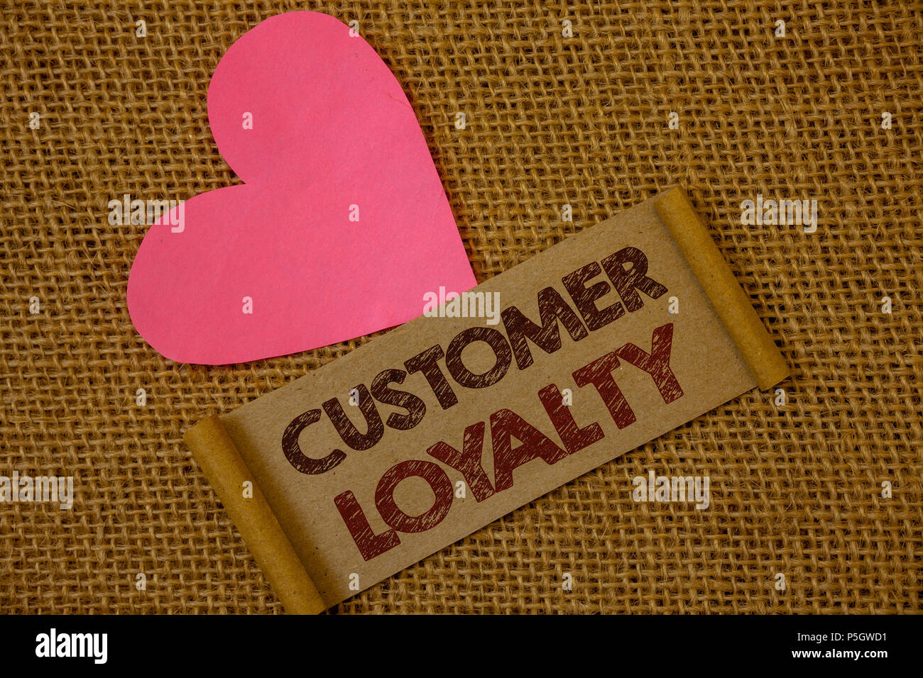 Handwriting Text Customer Loyalty Concept Meaning Client Satisfaction Long Term Relation