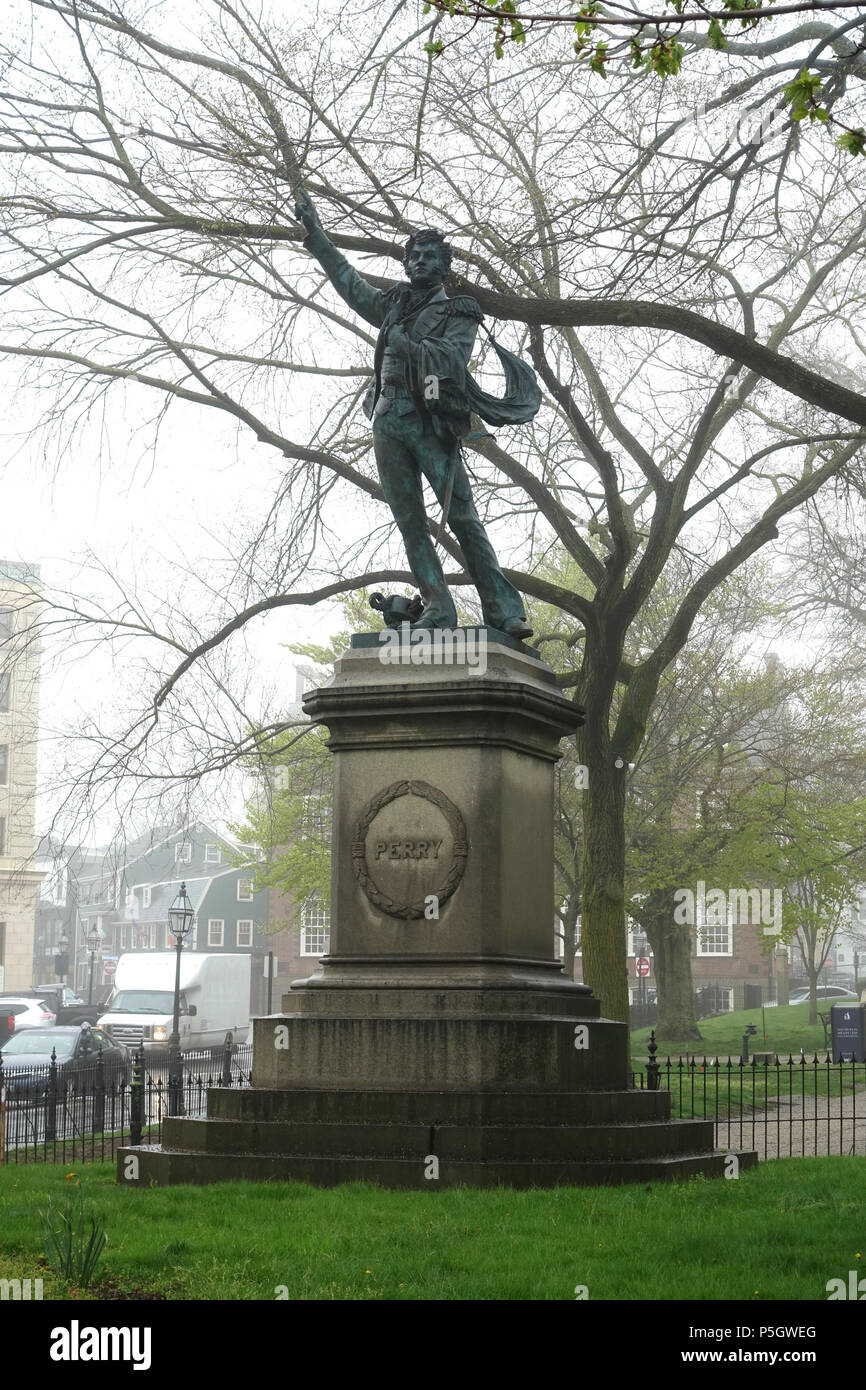 N/A. English: Commodore Oliver Hazard Perry by William Green Turner, 1885 - Eisenhower Park ...