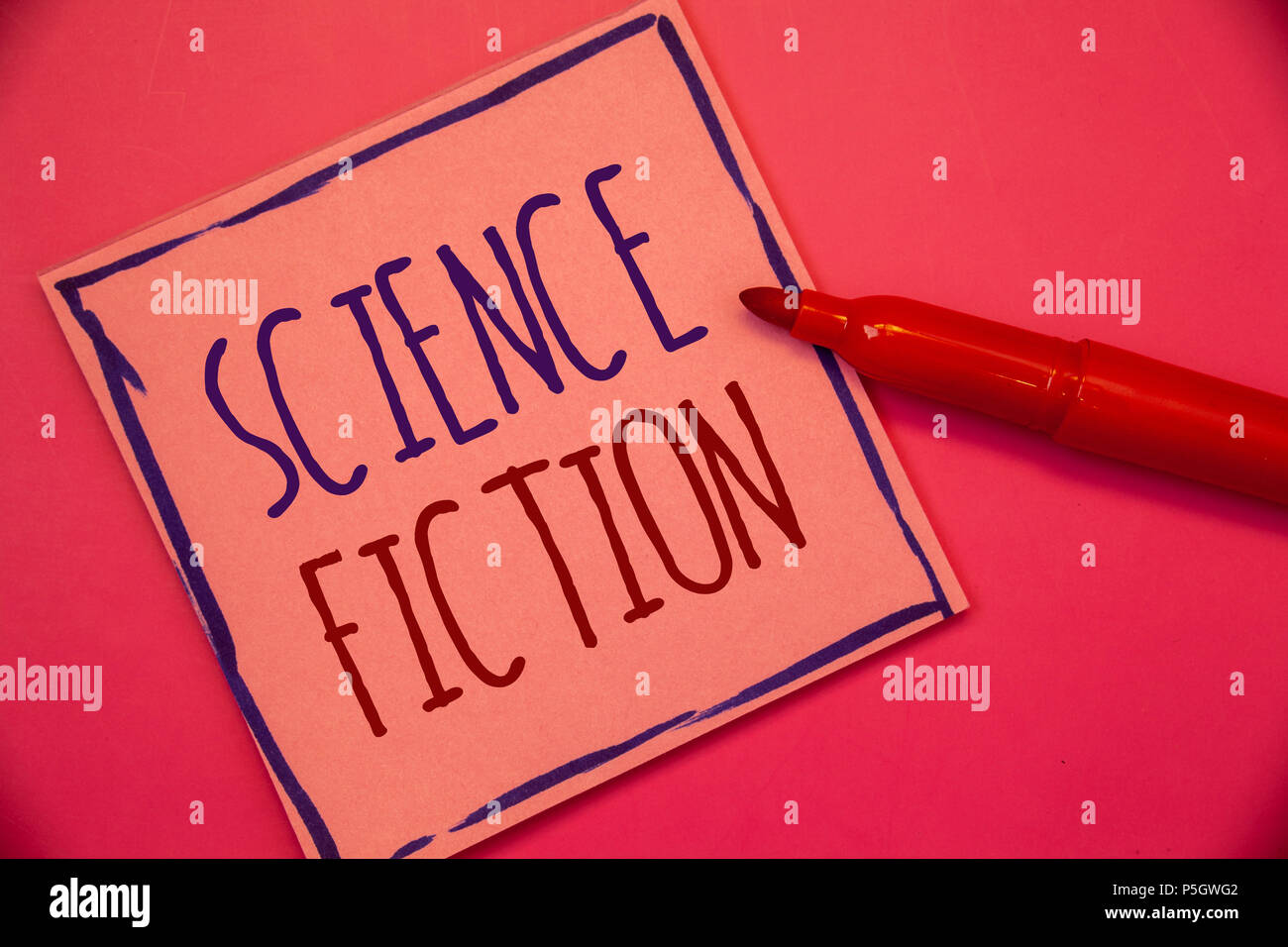 Writing note showing Science Fiction. Business photo showcasing Fantasy ...