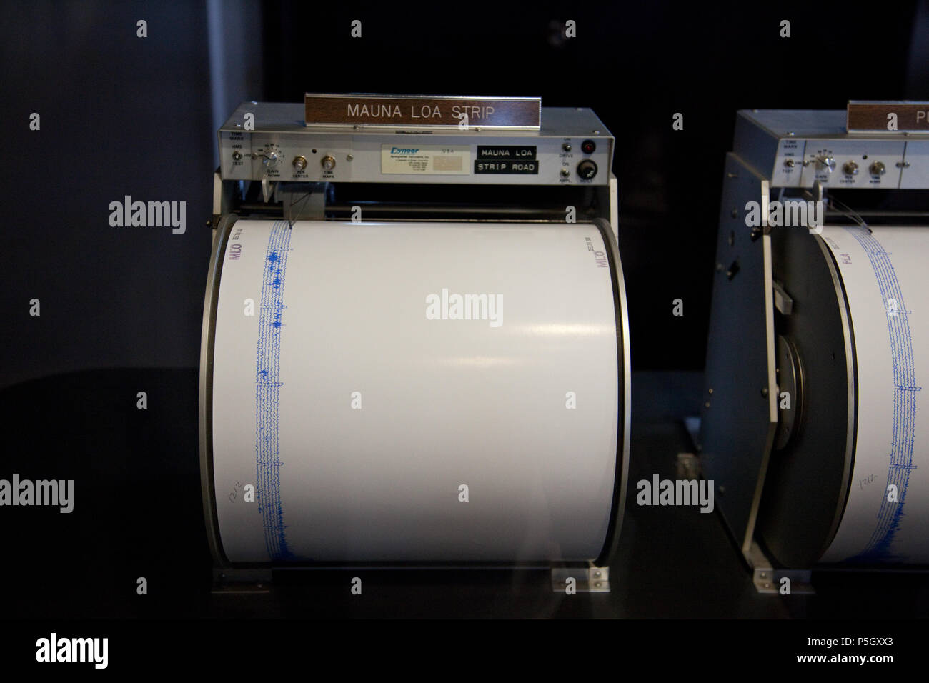 Seismograph at Hawaii Volcanoes Observatory Stock Photo - Alamy