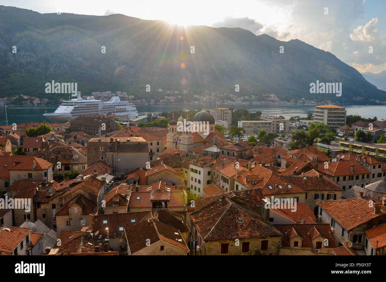 Kotor montenegro bay sunset hi-res stock photography and images - Alamy