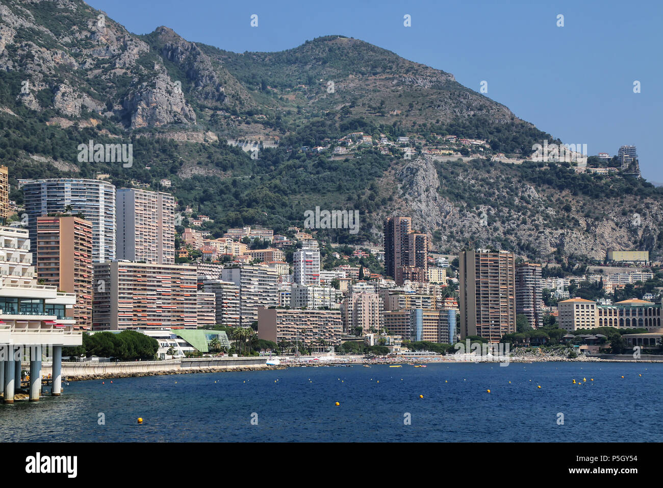 View of Larvotto quarter in Monte Carlo, Monaco. Monaco is the second ...