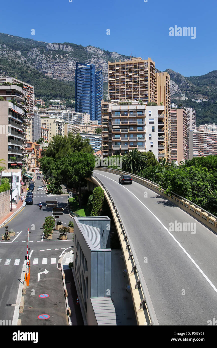 View of Larvotto quarter in Monte Carlo, Monaco. Monaco is the second ...